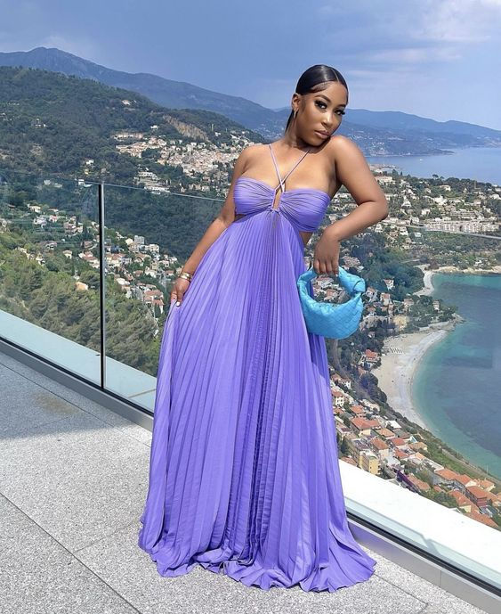 Light Pink Tassel Long Prom Dress A Line Formal Dress Evening Dress 124 ...
